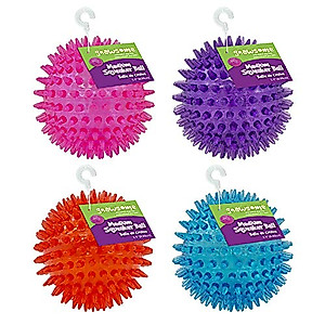 Gnawsome Medium Squeaker Ball Dog Toy, Medium 3.5", Colors will vary, All Breed Sizes