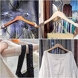 ITROLLE 50PCS Non-Slip Rubber Clothing Hanger Grips Clothes Hanger Strips Use for Wood and Plastic Hangers