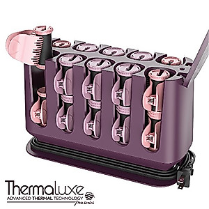 Remington H9100S Pro Hair Setter with Thermaluxe Advanced Thermal Technology Electric Hot Rollers 11 ¼", Purple, 1 Count