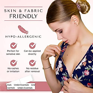 Fabric Tape Double Sided Body Tape for Fashion, Hem Tape, Clothing Tape (75 Pack) - Strong Clear Body Tape for All Shades and Sensitivity, No Sew No Iron Double Sided Tape for Clothes