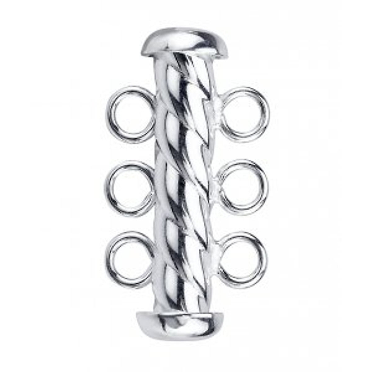 The Pearl Source Sterling Silver 7-8mm AAAA Quality Round White Triple Freshwater Cultured Pearl Bracelet for Women