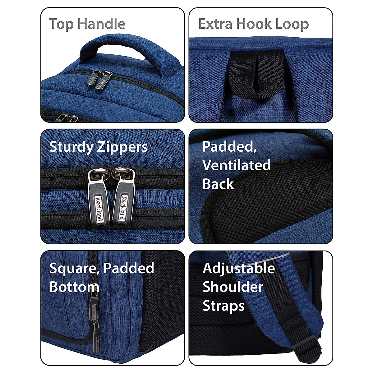 Rockland Slim Pro USB Laptop Backpack, Blue, Large