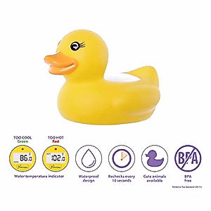 Dreambaby Baby Bath & Room Thermometer - Floating Toy Temperature Safety Monitor - Yellow Duck