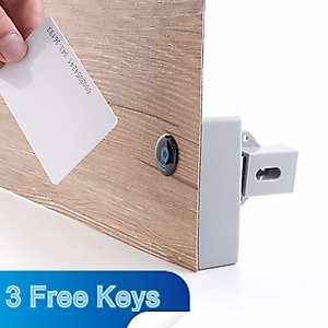 QIUNI Battery IC Card Sensor Cabinet Drawer Intelligent SmartLock DIY Invisible Hidde Digital Lock Without Perforate Hole