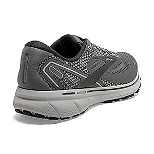 Brooks Ghost 14 Sneakers for Men Offers Soft Fabric Lining, Plush Tongue and Collar, and L Lace-Up Closure Shoes Grey/Alloy/Oyster 13 D - Medium