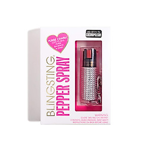 BlingSting Pepper Spray Keychain for Women Silver