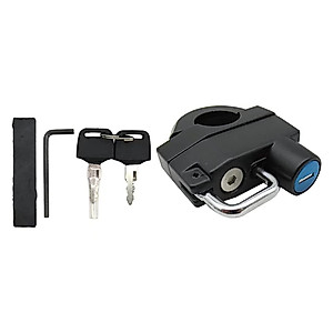 USonline911 New Motorcycle Universal Helmet Lock Fits for 25mm Engine Crankcase Crash Bar Motorbike