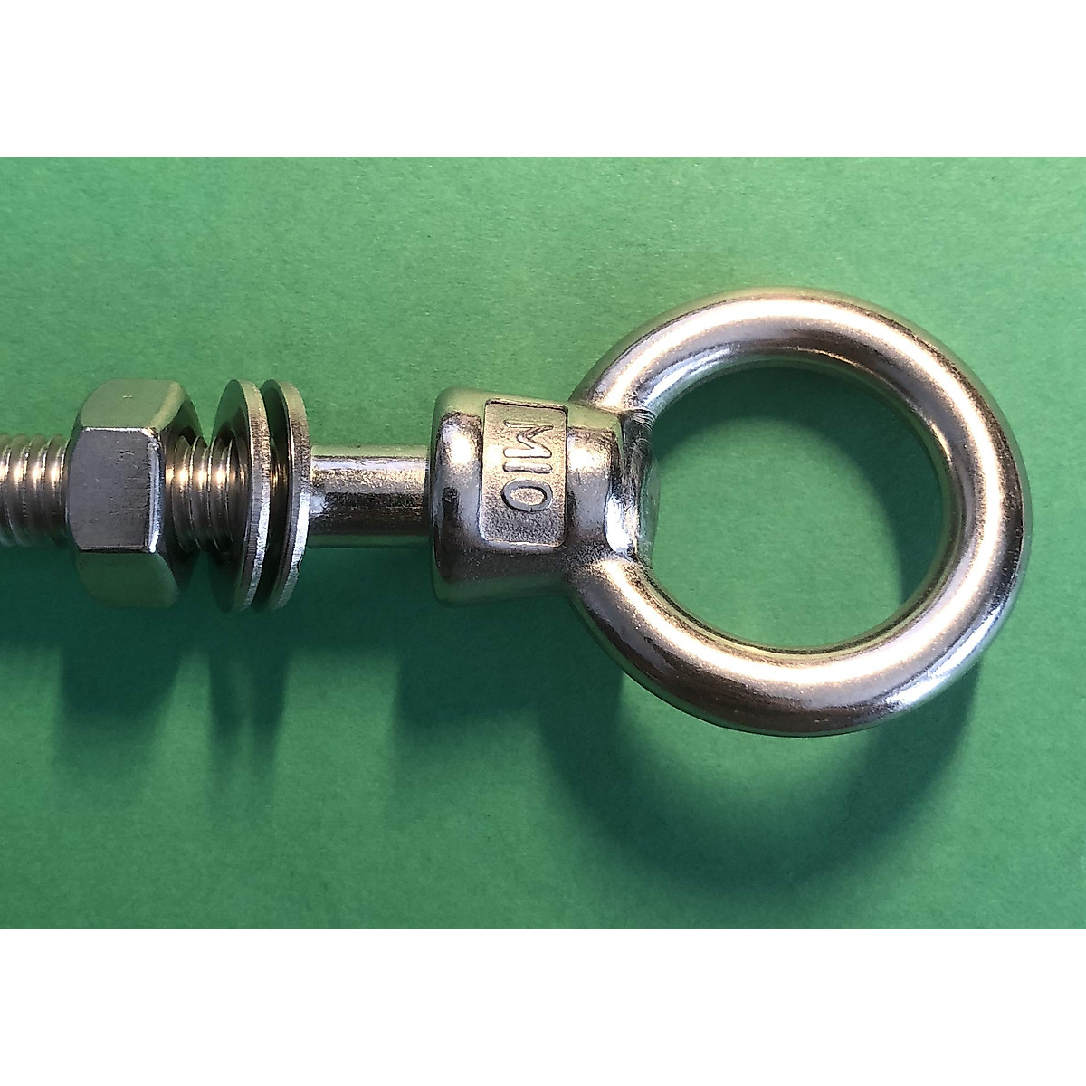 US STAINLESS Stainless Steel 316 (Shape Type 307) M10 Lifting Eye Bolt 10mm x 100mm Marine Grade Pitch of 1.5