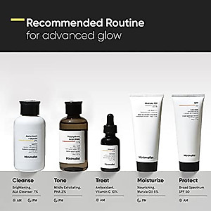 Minimalist 7% ALA & AHA Brightening Face Wash with Vitamin B5 For Hydration, Glycolic Acid For Exfoliation & Alpha Lipoic Acid For Glowing Skin | For Men & Women, 100 ml