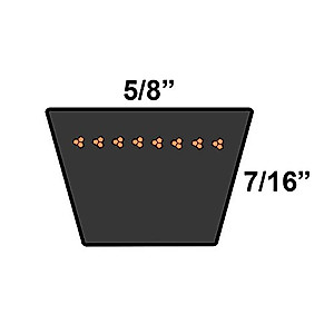 D&D PowerDrive V4241 Black Welders Replacement Belt, B/5L, 1 -Band, 243" Length, Rubber