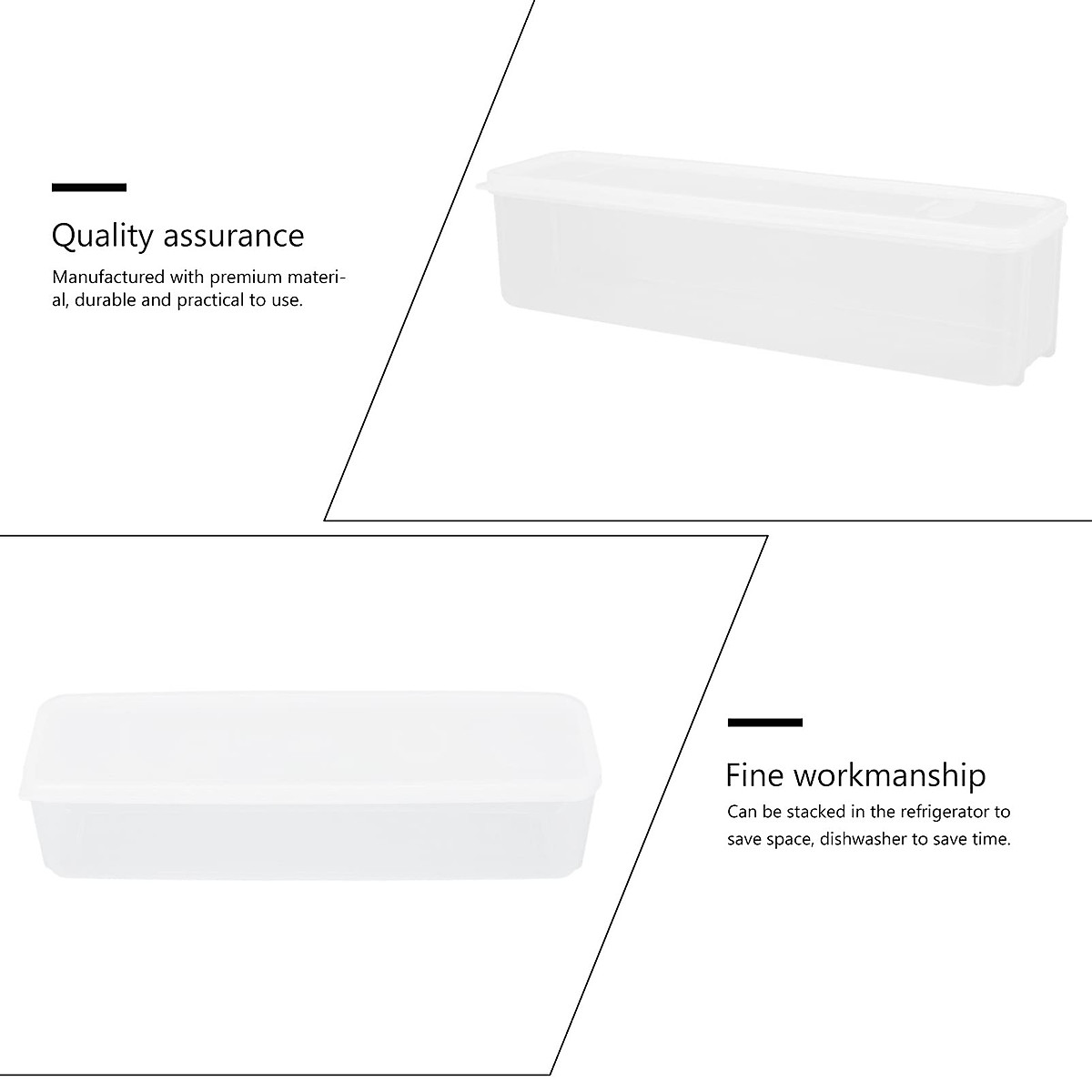 Yardwe 2pcs food grade pp Pasta Container spaghetti os storage Box crisper Storage Container pasta canister with lid Storage Box household condiment food box utility box large