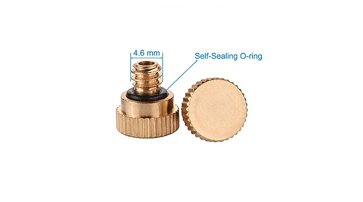 BLUECELL 10-Pack Brass Misting Nozzle Plugs | Outdoor Cooling