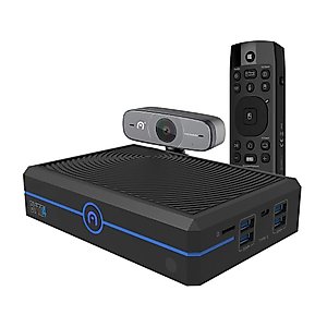 AZULLE Byte4 Essential Fanless Mini Desktop PC 4GB/64GB with Lynk Remote & Webcam - Business & Home Powerful Portable Computer, WiFi, Windows 10 Pro