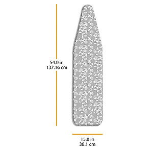 Whitmor Scorch Resistant Ironing Board Cover and Pad - Grey Swirl