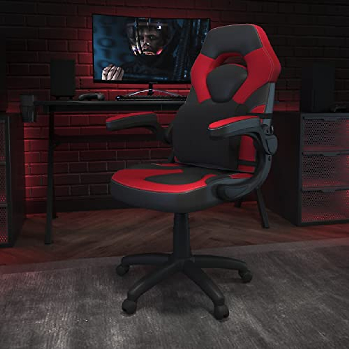 Flash Furniture Rey Lumbar Support Back Pillow Office Chair and Car Seat Cushion with Adjustable Straps and CertiPUR-US Certified Memory Foam, Set of 1, Black