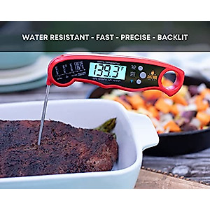 BBQ Gloves, Digital Meat Thermometer and BBQ Claws for Shredding Meat - Great Smoker Tools Accessory Set for Men, Fathers Day and Birthday