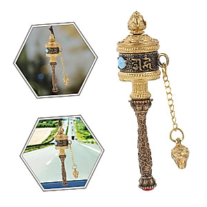 Hand Prayer Wheel Traditional Prayer Wheel Home Religious Ornament Unique Prayer Wheel Blessing Prayer Wheel Religious Decor Creative Prayer Wheel Prayer Wheel Decor