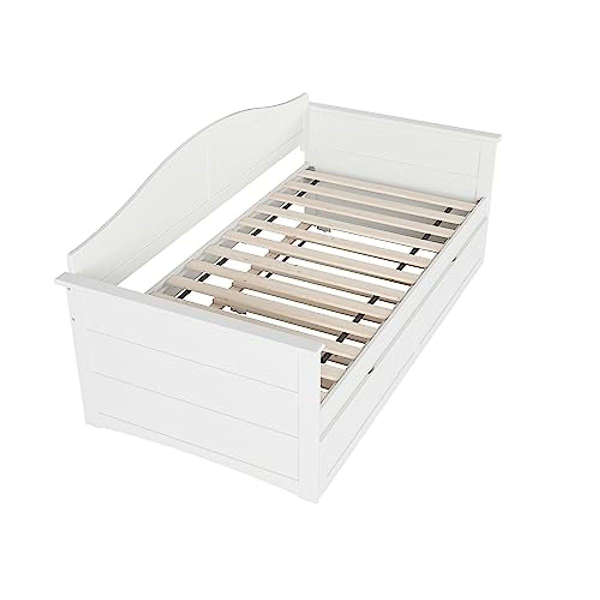 AFI, Acadia Twin Size Wood Daybed Frame with Twin Trundle, White