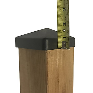 Nuvo Iron US-PCP11BLK US-4x4 Eazy Pyramid Cap, 4" x 4" (Fits Over 4” x 4” Nominal USA retailers Square Posts), Black