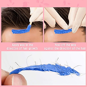 Wax Beads for Hair Removal, Wissonlyn 6 Pack of Hard Wax Beans, 1.3lb/21.2oz for Brazilian Waxing Sensitive Skin Bikini Face Eyebrow Back Chest Legs Body, At Home Waxing Beads 10 Applicator