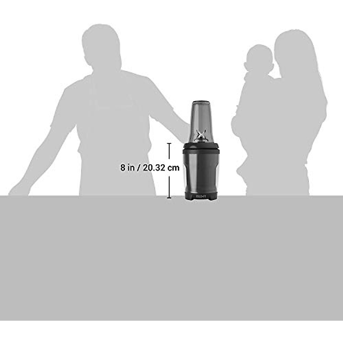 Promixx MiiXR X7 Personal Blender for Shakes and Smoothies - 8 Piece Set - with Performance Nutrition Protein Mixer X-Blade and Shaker Bottle Agitator, Smoothie Blender/Maker, Highly Efficient 700W