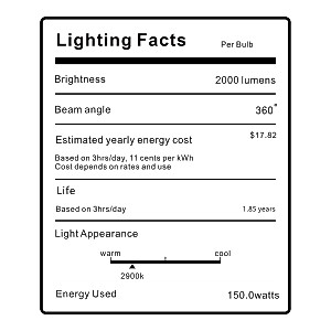 SKYEVER JDD Halogen Lamp Bulb AC 110V-130V E26 150 Watts for Photography Lighting, Modeling Light, Strobe Light and Flash Lamp, Warm White 2900K (2 Pack)