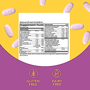 Nature’s Way Alive! Women’s Energy Multivitamin, Supports Whole Body Wellness*, Supports Cellular Energy*, B-Vitamins, Gluten-Free, 130 Tablets