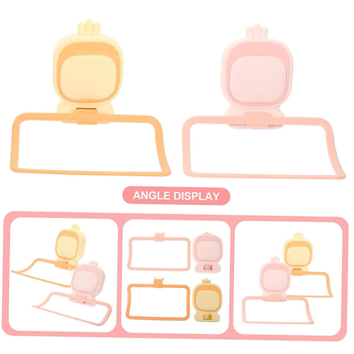 Alipis 6 Pcs Towel rack single towel bar hand towel storage towel ring holder blanket storage for living room wall mounted towel holder towel hanger for bathroom set child no trace pp