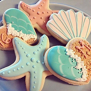 Winrase® Set of 3 DIY Stainless Steel Starfish Hippocampus Shell Shape Cookie Cutter Fondant Cutter