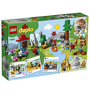 LEGO DUPLO Town World Animals 10907 Exclusive Building Bricks (121 Pieces)