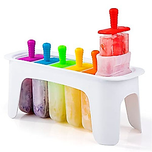 Rainbow Popsicle Molds, Silicone Ice Pop Molds, Popsicle Maker, Easy Release Silicone Ice Cream Popsicle Molds, Reusable Popsicle Molds for Kids, Large Popsicle Molds, BPA Free