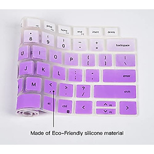 Keyboard Cover for 16" Dell Inspiron 16 5630 5620 5625 7620 7630, Dell Latitude 3320 3420 14", Dell Inspiron 14 5430 5410 5415 5418 5420 5425 7415 7420 7425 7430, Inspiron 13 5310 5320,Ombre Purple