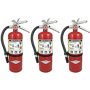 Amerex B500, 5lb ABC Dry Chemical Class A B C Fire Extinguisher (3, 7.25" W X 4.25" D X 15.25" H)