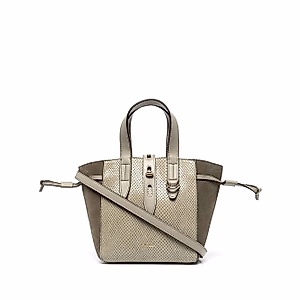 Furla Women's Net Light Gray Leather Small Tote Handbag