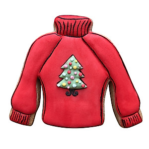 LILIAO Christmas Winter Ugly Sweater Cookie Cutter - 4.2 x 3.2 inches - Stainless Steel