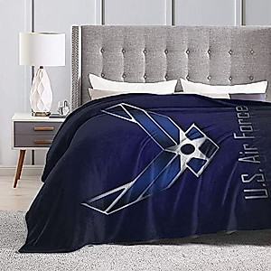 FONDSILVER U.S. Air Force Sign Darkness Blanket Throw Bedding Room Decor Flannel Blankets for Bed Sofa 50"x40"