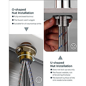 FORIOUS Kitchen Faucet with Pull Down Sprayer, Brushed Nickel Kitchen Faucets Stainless Steel, Waterfall Kitchen Sink Faucet 3 in 1 Function, Modern Faucet for Kitchen Sink, Bar, Laundry, Rv