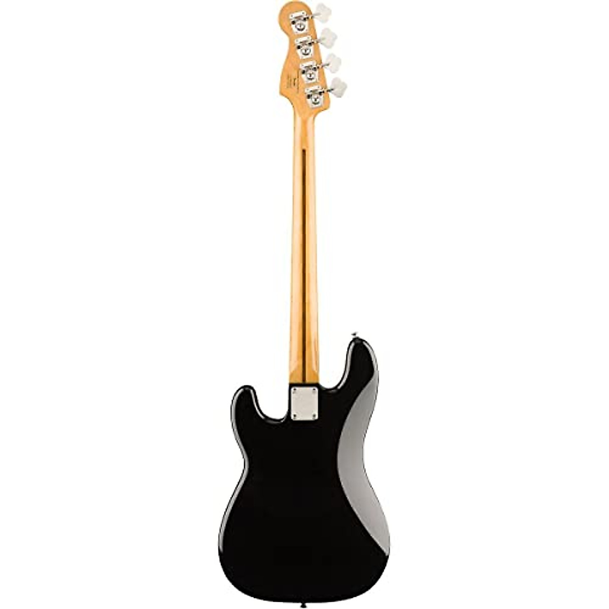 Fender Squier Classic Vibe 70s Precision Bass, Black, Maple Fingerboard, Full Size, 4 String Electric Bass Guitar