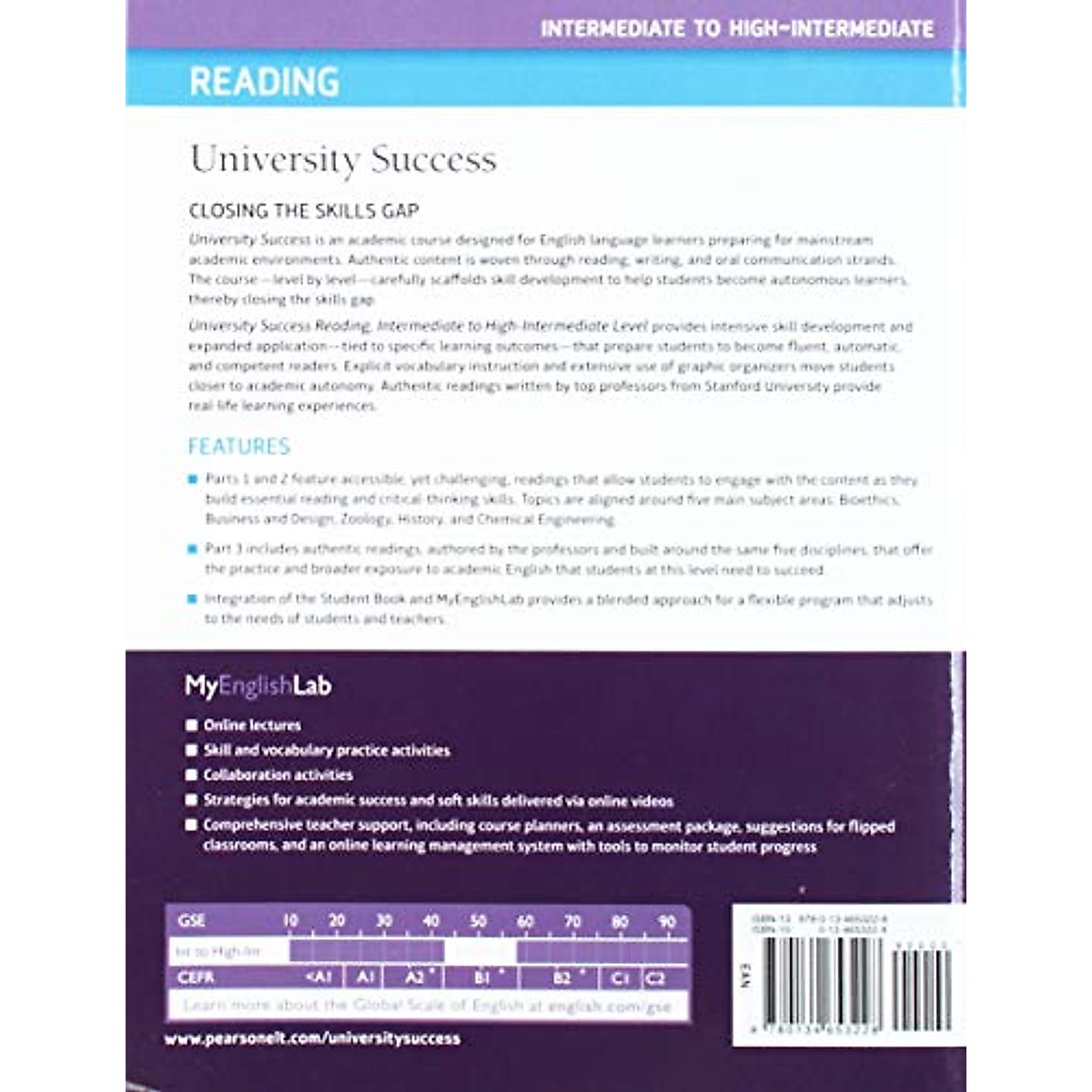 University Success Reading Intermediate to High-Intermediate, Student Book with MyEnglishLab