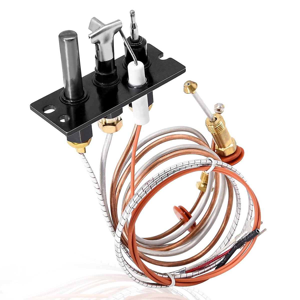 Criditpid 4021-737 Pilot Assembly LP for Heatilator, Heat N Glo, Quadrafire Fireplaces, Heatilator & Heat-N-Glo Propane Gas Pilot Assembly 4021-737 Replacement Parts with Thermocouple, Thermopile