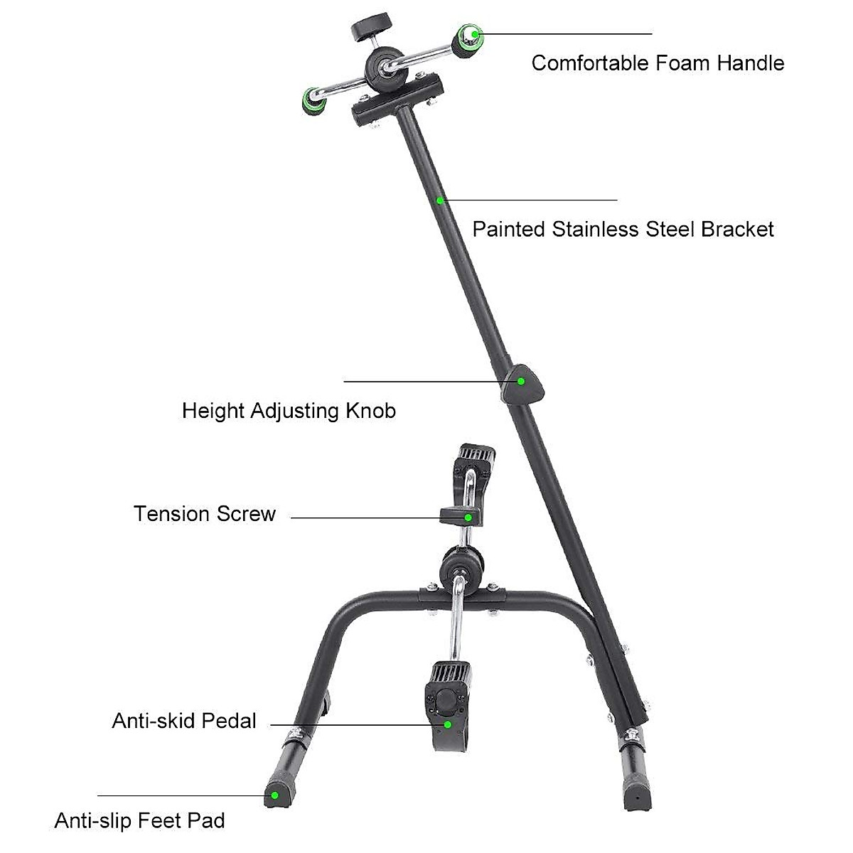 Compact Exercise Bike, Pedal Exerciser Bike Hand Arm Leg and Knee Peddler Adjustable Fitness Equipment for Seniors Elderly Home Pedal Exercise Bike for Total Body