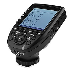 Godox Xpro-N TTL Wireless Flash Trigger Transmitter for Nikon, 1/8000s HSS, TTL-Convert-Manual Function, Large Screen, 5 Dedicated Group Buttons, 11 Customizable Functions with Cleaning Kit