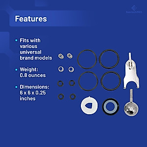 PLBDA01 EvertechPRO fits Delta Faucet Repair Kit Stainless Steel Ball, Tooling Replacement Cam, 4 Pcs O-Rings, Seal Kits, Springs - Compatible with Delta Kitchen Faucet Cartridge