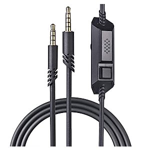 Tobysome A50 Replacement Cable Headphone Cable Audio Cord with Volume Control and Microphone Compatible with Astro A10/A20/A30/A50/A40/A40TR Gaming Headset to Xbox One PS4 Controller