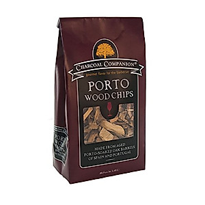 Charcoal Companion CC6061 Port Soaked Wood Chips, 88.5 Cubic Inch