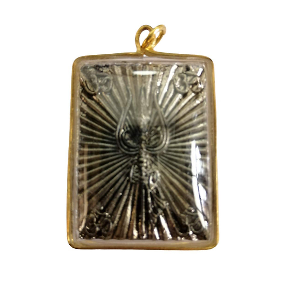 poppip Hindu Goddess MHA Kali Devi U-MA Gold Plated Pendant Protect Destroy Evil harm