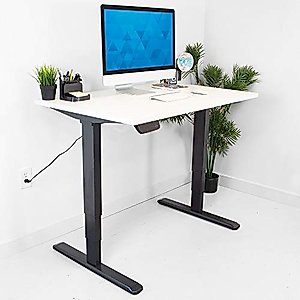 Mount-It! Dual Motor Electric Standing Desk Frame [Heavy Duty 275 lbs Capacity] Ergonomic, Adjustable Height, Sit Stand Base with Programmable Control Panel, Collision Sensor (Black)