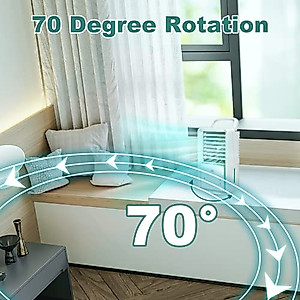 Ancokio Personal Air Cooler, 4 in 1 Personal Desktop Cooling Fan 3 Speeds 7 Colors Light, Evaporative Portable Air Conditioner with White 11.14 x 6.89 x 6.57 inches