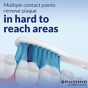 Brushmo Sensitive Extra Soft Bristle Compatible for Philips Sonicare Replacement Toothbrush Heads HX6053/64, Gentle Yet Effective Cleaning for Sensitive Teeth and Gums, White, BM658, 8pk