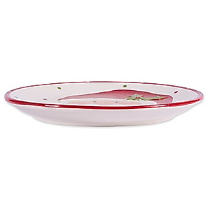 DII Seasonal Holiday Baking Collection Decorative Kitchen Servewantae, 8.3x8.3, Small Santa Cookie Plate